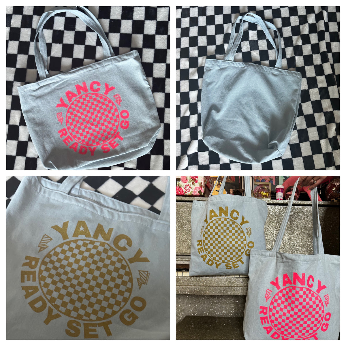 Denim 'Ready Set Go" Tote Bag – Yancy Ministries, Inc.